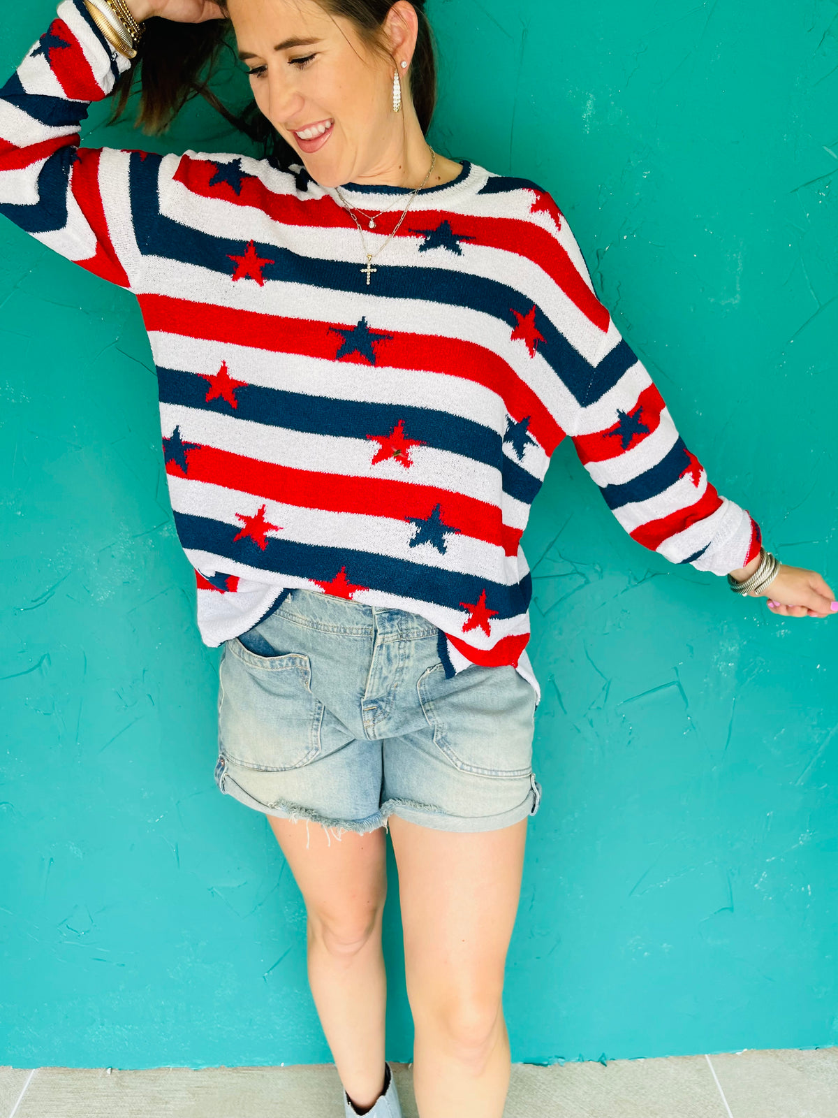 Go To Sweater Star Spangled — Buck Fergeson Originals